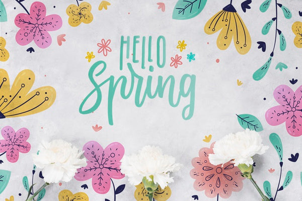 Flat Lay Spring Mockup With Copyspace Psd - Mockup Hunt