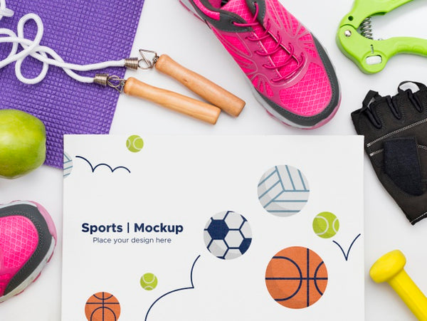 Frame Of Sport Equipment Psd - Mockup Hunt