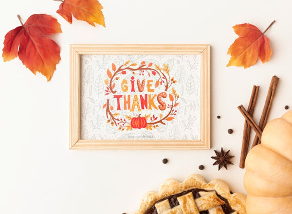 Mock-Up With Thanksgiving Day Design Psd - Mockup Hunt