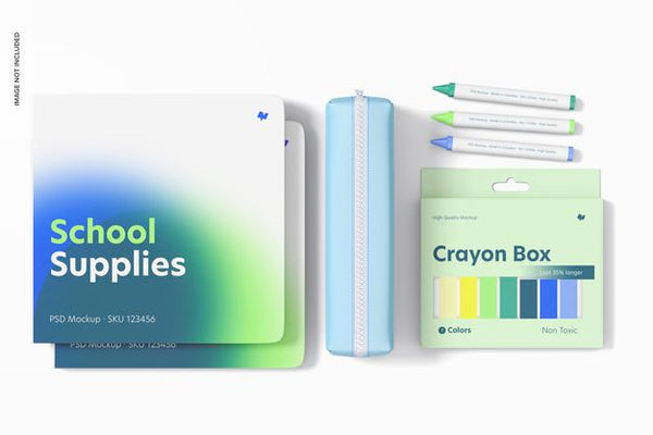 School Supplies Mockup Psd - Mockup Hunt