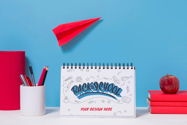 School Supplies With Mock-Up Concept Psd - Mockup Hunt