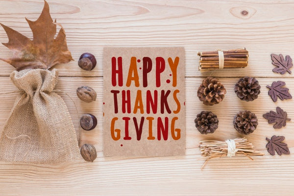 Thanksgiving Mockup With Greeting Card Psd - Mockup Hunt