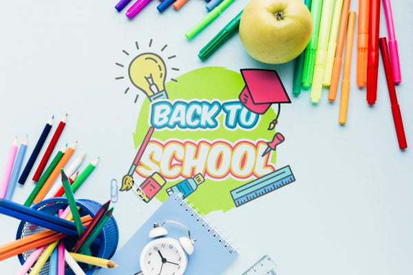 Top View Back To School Desk Psd - Mockup Hunt