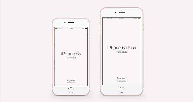 Set of iPhone 6s Psd Rose Gold Mockups - Mockup Hunt