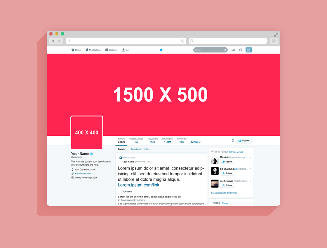 2016 Twitter Page Header Mockup - Mockup Hunt