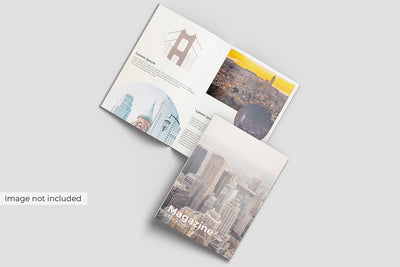 Open Overhead Magazine Mockup Psd Design - Mockup Hunt