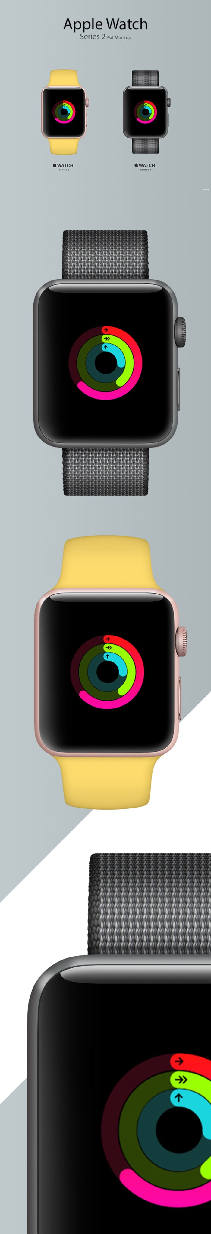 Flat 2D Apple Watch Mockup - Mockup Hunt