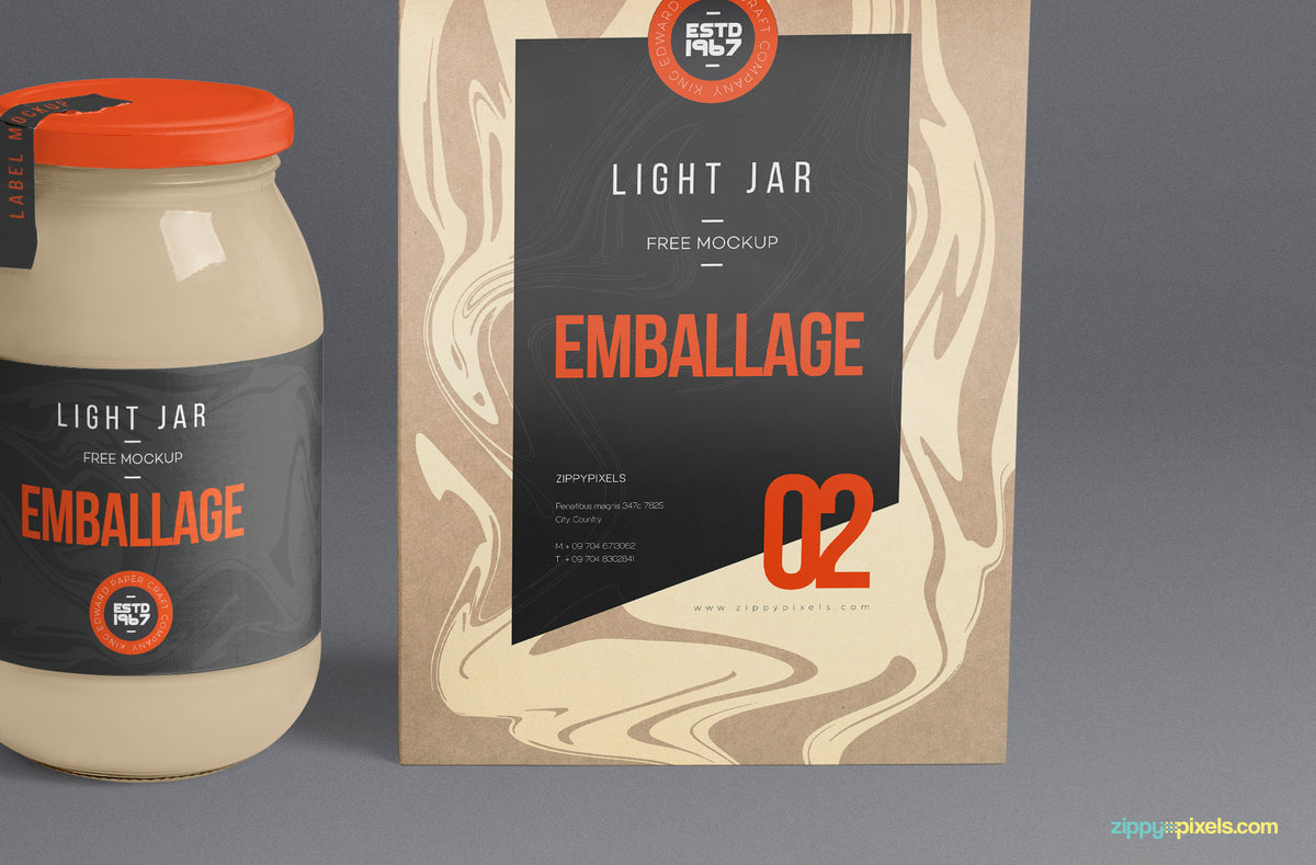 Complete Packaging Jar Mockup - Mockup Hunt