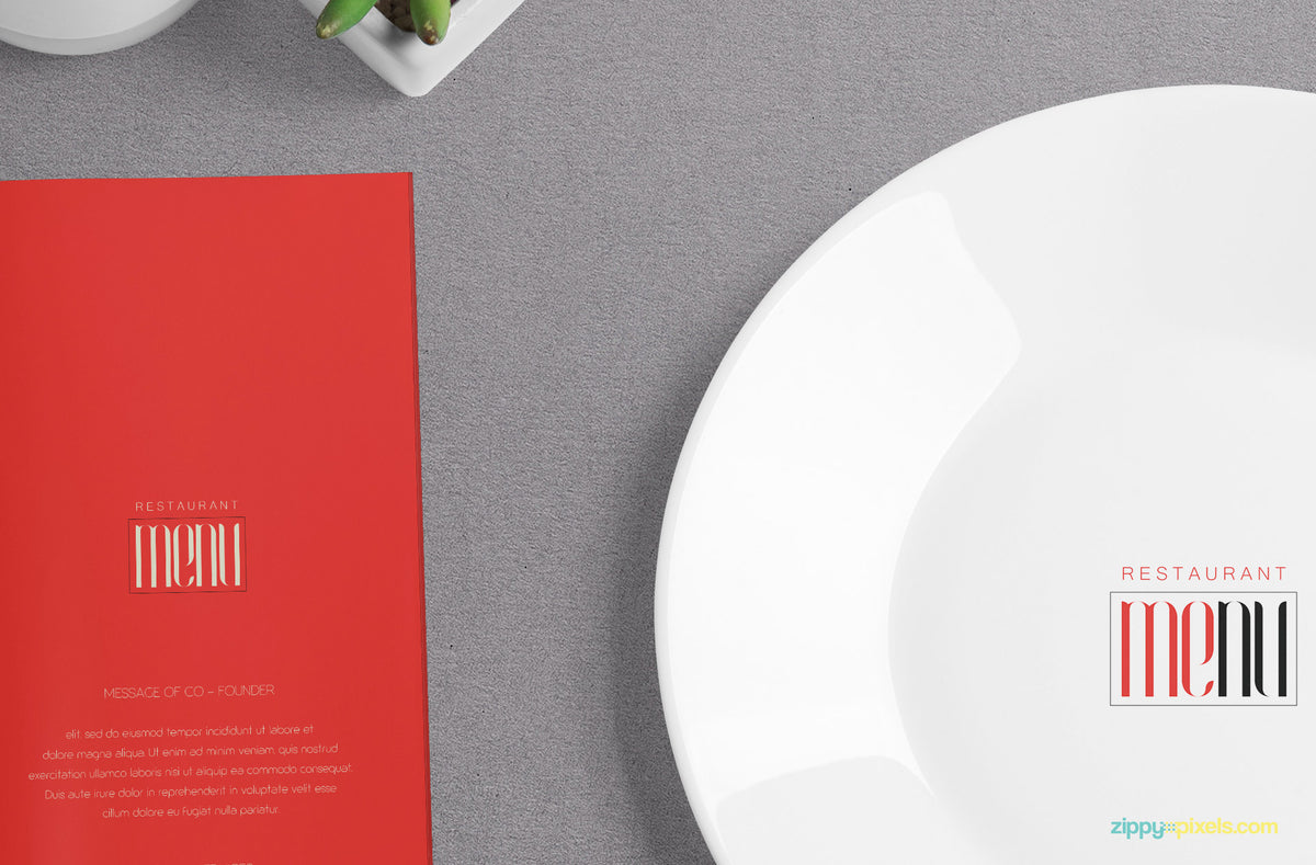 Sophisticated Menu Mockup - Mockup Hunt