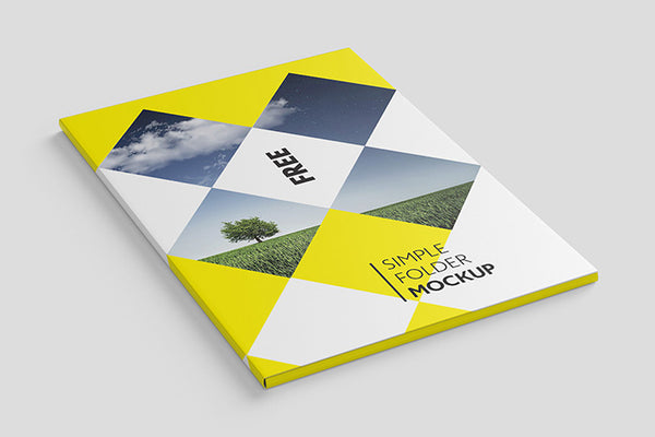 Clean and Simple White Folder Mockup - Mockup Hunt