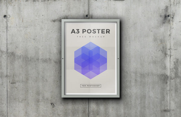 Outdoor Framed Poster Mockup - Mockup Hunt