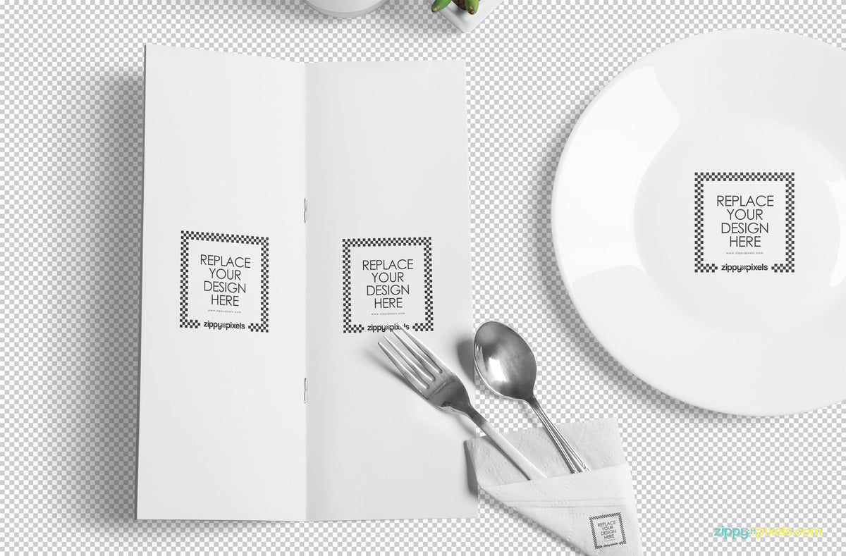 Sophisticated Menu Mockup - Mockup Hunt