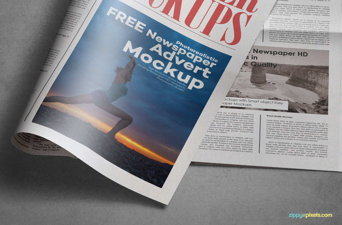 Tabloid Newspaper Mockup - Mockup Hunt