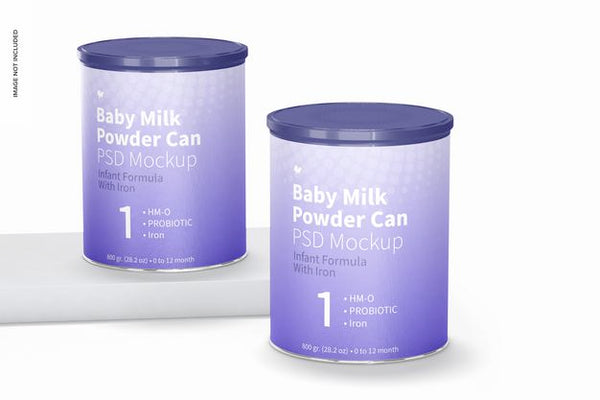 Baby Milk Powder Can Psd Mockup, Front View Psd - Mockup Hunt