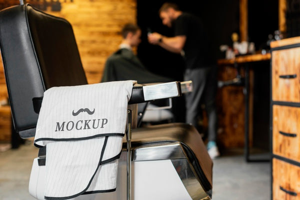 Barber Shop Mock-Up Composition Psd - Mockup Hunt