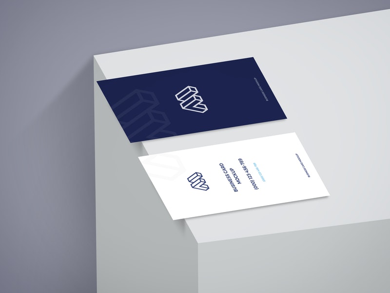 Business Cards On Box Mockup - Mockup Hunt