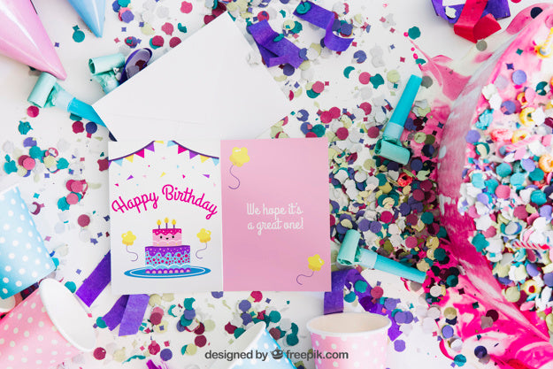 Card Mockup With Birthday Design Psd - Mockup Hunt