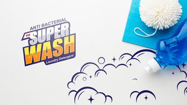 Cleaning Mock-Up With Dishwashing Liquid Psd - Mockup Hunt