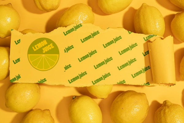 Close-Up Organic Lemons With Mock-Up Psd - Mockup Hunt