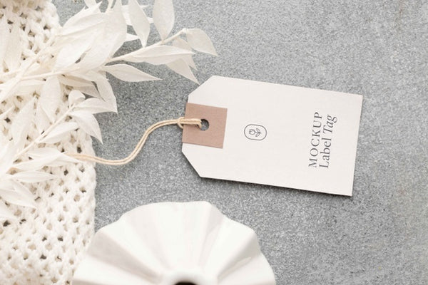 Clothing Label Mock-Up With Textile Fabric Psd - Mockup Hunt