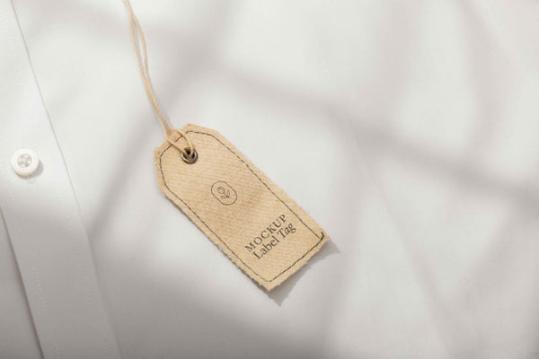 Clothing Label Mock-Up With Textile Fabric Psd - Mockup Hunt