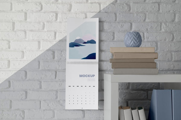 Creative Mock-Up Calendar Composition Psd - Mockup Hunt