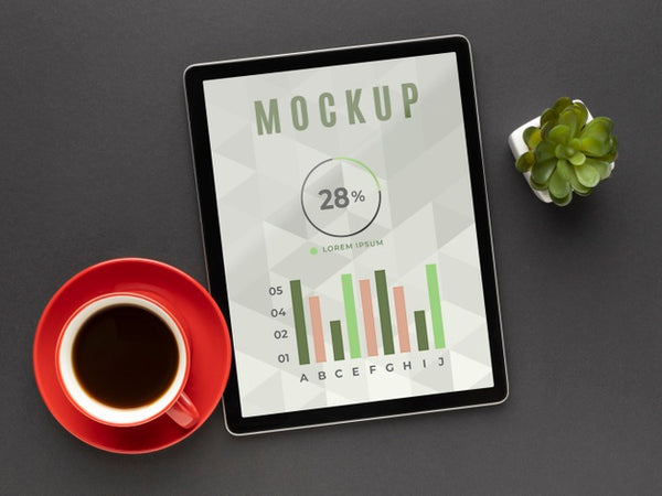Flat Lay Of Desk Concept Mock-Up Psd - Mockup Hunt