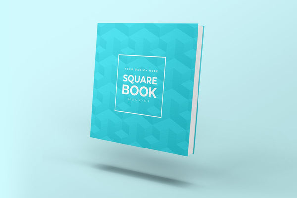 Floating Square Book Cover Mockup - Mockup Hunt