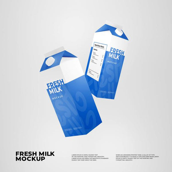 Fresh Milk Box Mockup Psd - Mockup Hunt