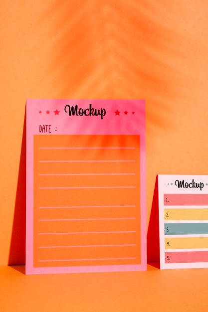 Front View To Do List And Reminder Notes Psd - Mockup Hunt