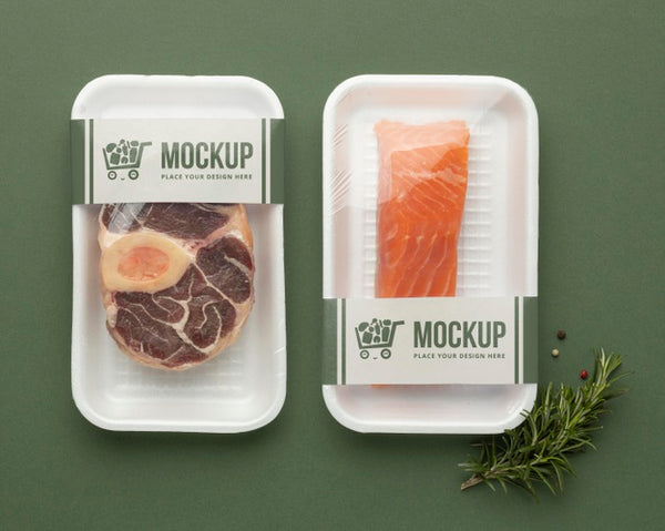 Frozen Food Assortment With Mock-Up Packaging Psd - Mockup Hunt