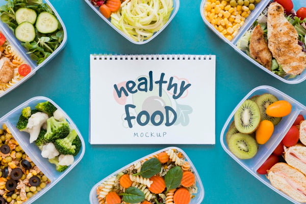 Healthy Food Mock-Up Top View Psd - Mockup Hunt