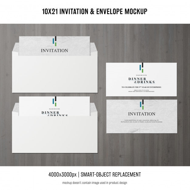 Invitation And Envelope Mockup Psd - Mockup Hunt