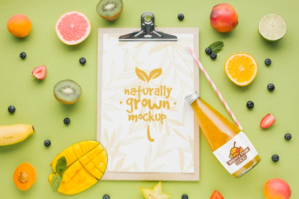 Juice And Smoothie Concept Mock-Up Psd - Mockup Hunt