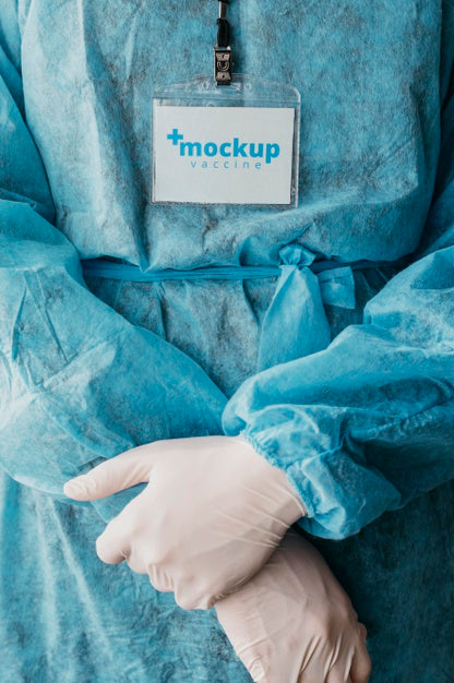 Medical Wear And Id Card Mock-Up Psd - Mockup Hunt