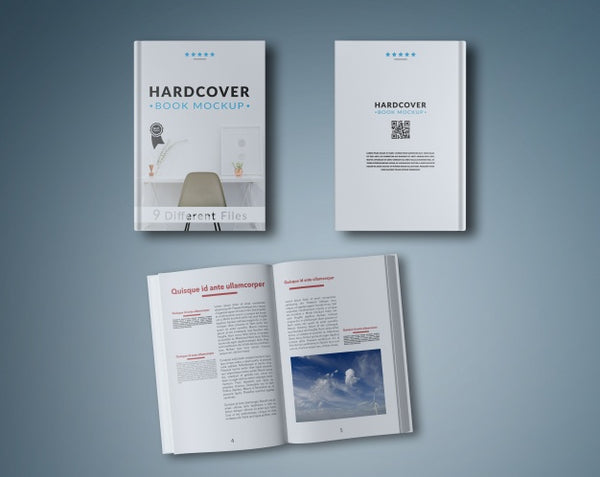 Open Book and 2 Covers PSD Mockup - Mockup Hunt