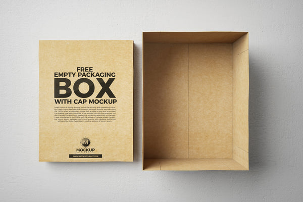 Open Cap Box Mockup For Packaging - Mockup Hunt
