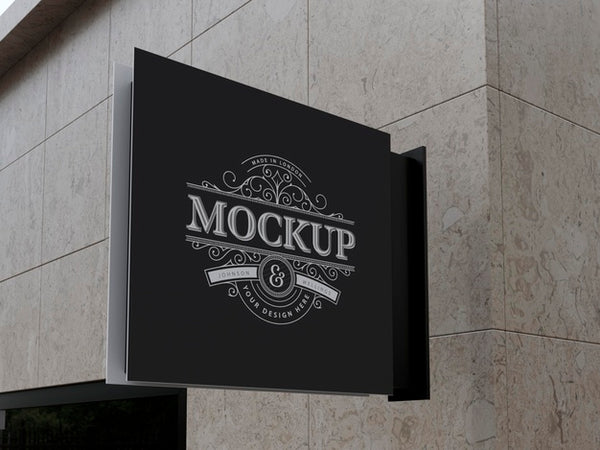 Outdoor Information Panel Mockup, Front View Psd - Mockup Hunt