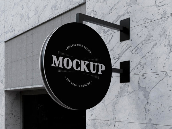 Outdoor Business Sign Mock-Up Psd - Mockup Hunt