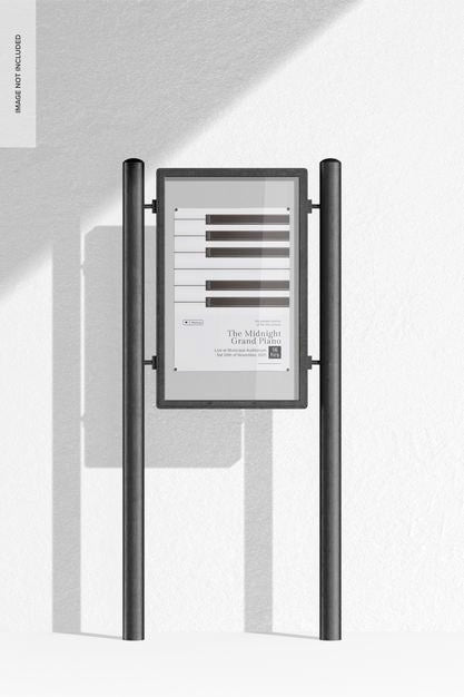 Outdoor Information Panel Mockup, Front View Psd - Mockup Hunt