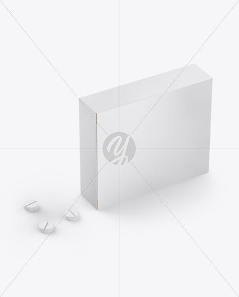 Paper Box With Tablets Mockup - Mockup Hunt