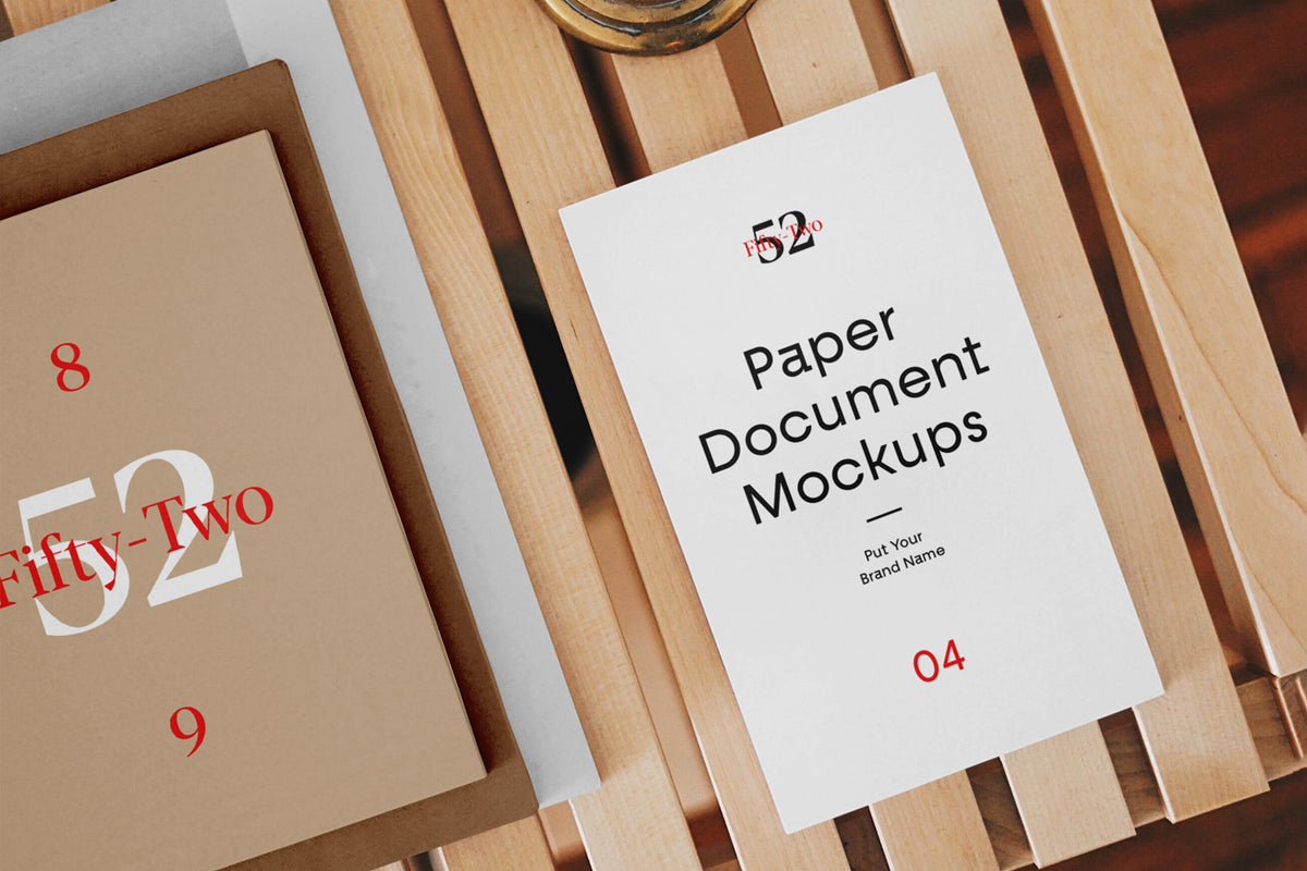Paper Document Mockups - Mockup Hunt