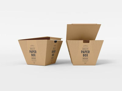 Paper Food Box Packaging Mockup Psd - Mockup Hunt