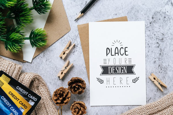 Paper Greeting Card Psd Mockup Psd - Mockup Hunt