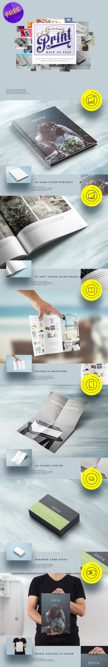 Print Mockup Pack – 6 Demo Psds - Mockup Hunt