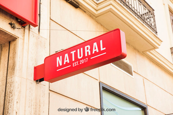 Red Shop Sign Mockup Psd - Mockup Hunt