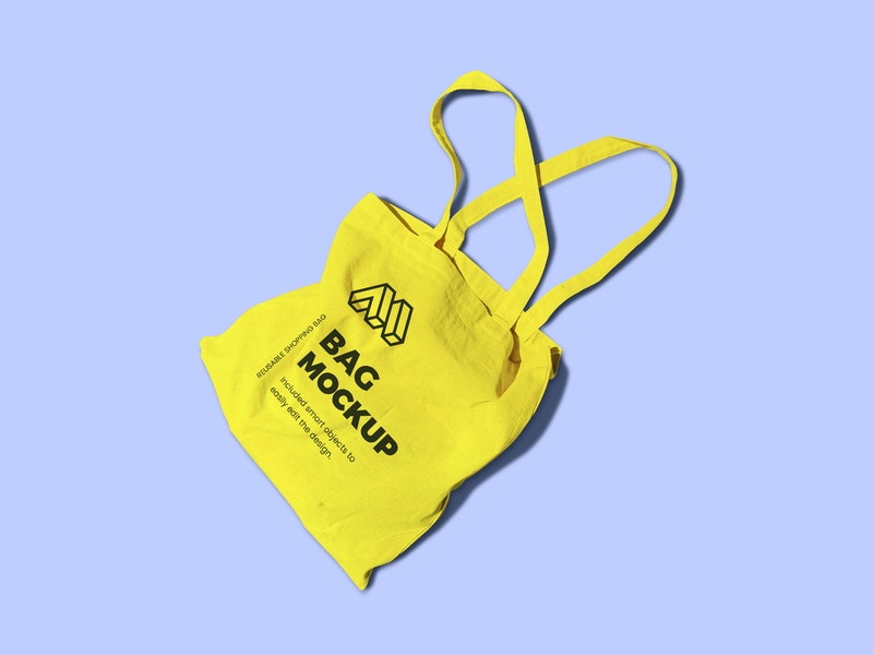 Reusable Bag Top View Mockup - Mockup Hunt