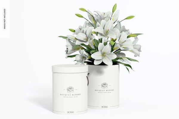 Round Flower Boxes Mockup Psd - Mockup Hunt