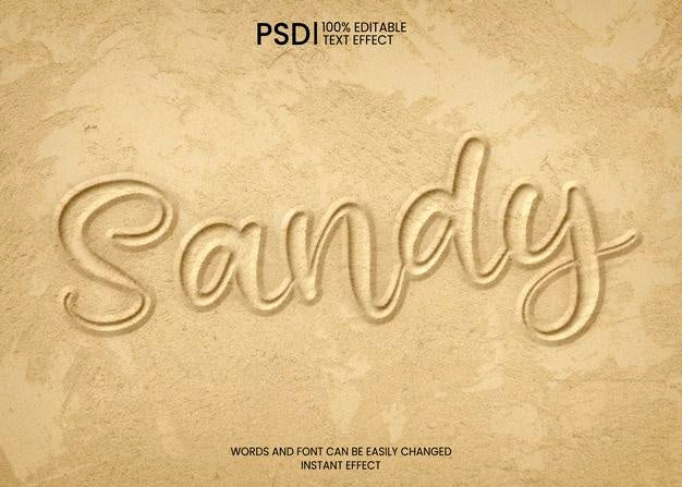 Sand Text Effect Psd - Mockup Hunt