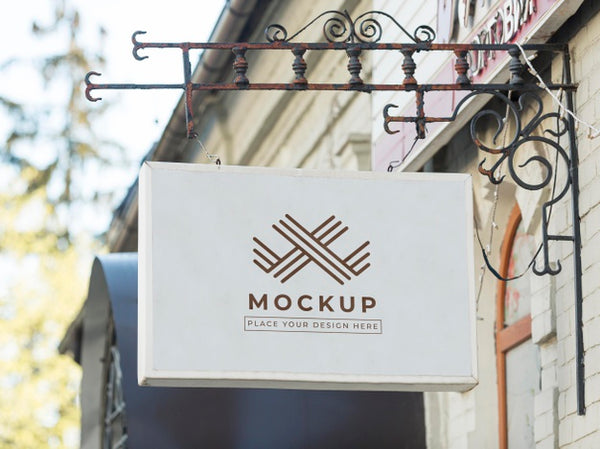 Sign Mock-Up For Street Business Psd - Mockup Hunt